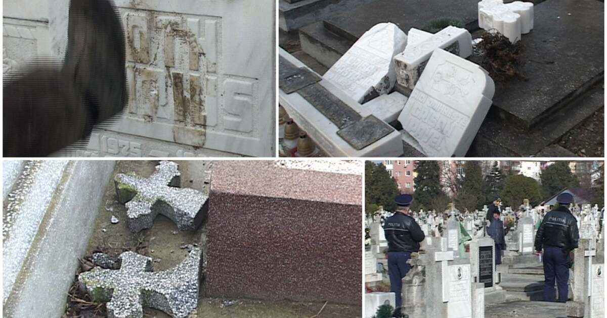 Zece cruci de marmură, culcate la pământ - ARADON