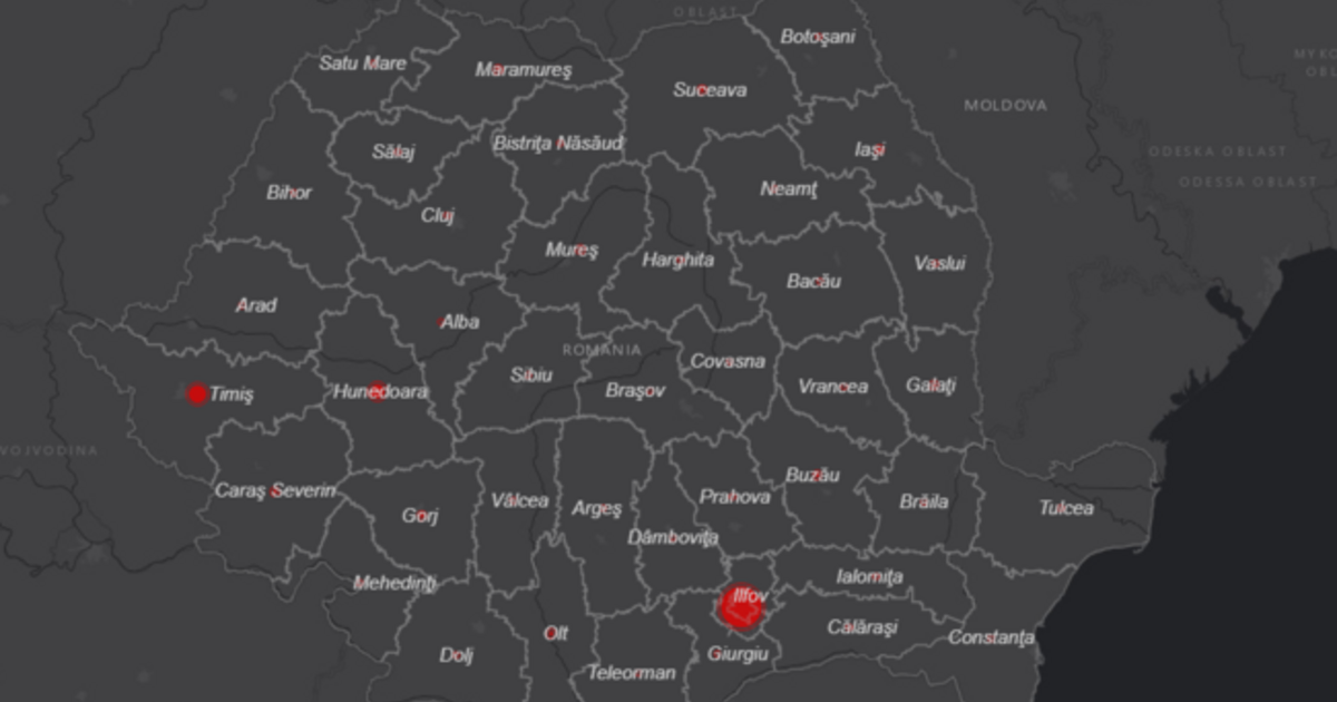 Harta interactivă coronavirus în România - ARADON
