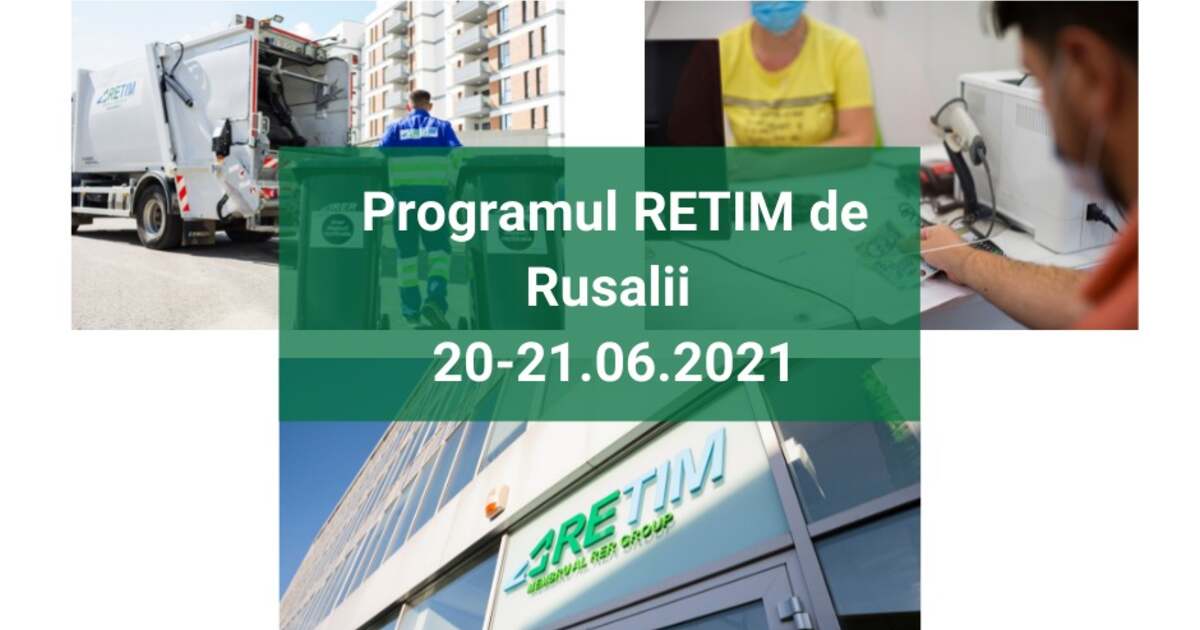 Program special RETIM de Rusalii în județul ARAD - ARADON
