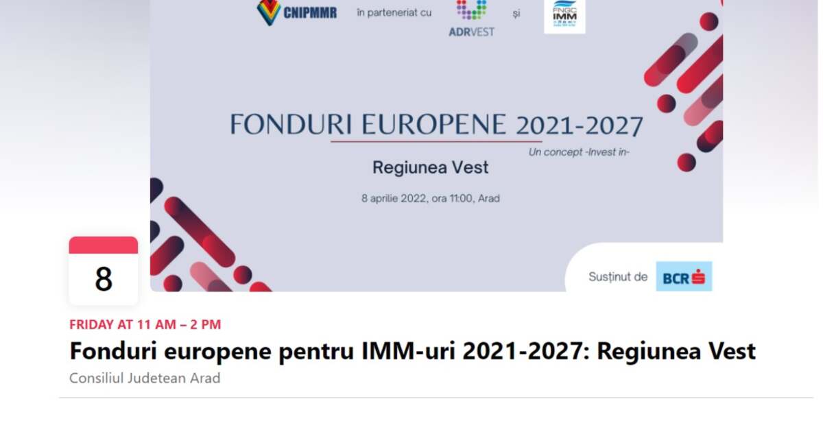 Finanțările pentru IMM-uri, prezentate firmelor - ARADON