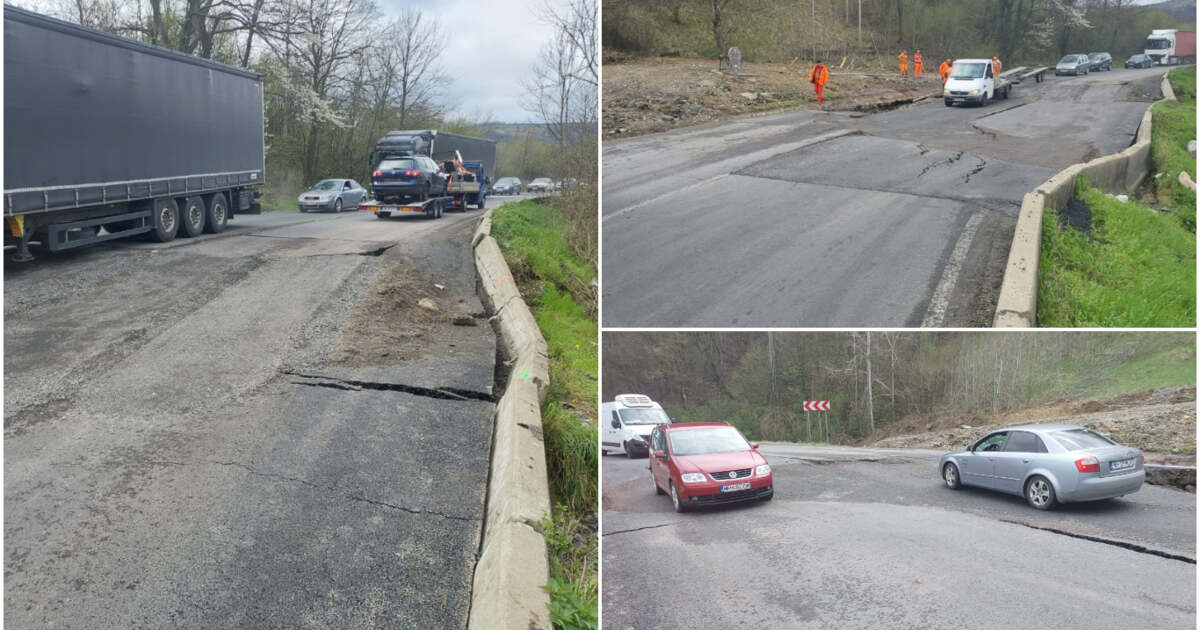 Drumul care leagă Oltenia de Banat s-a rupt la Mehadia. S-au format ...