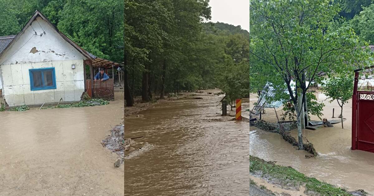Foto/Video. UPDATE. Viitura a inundat case și grădini la Păiușeni ...