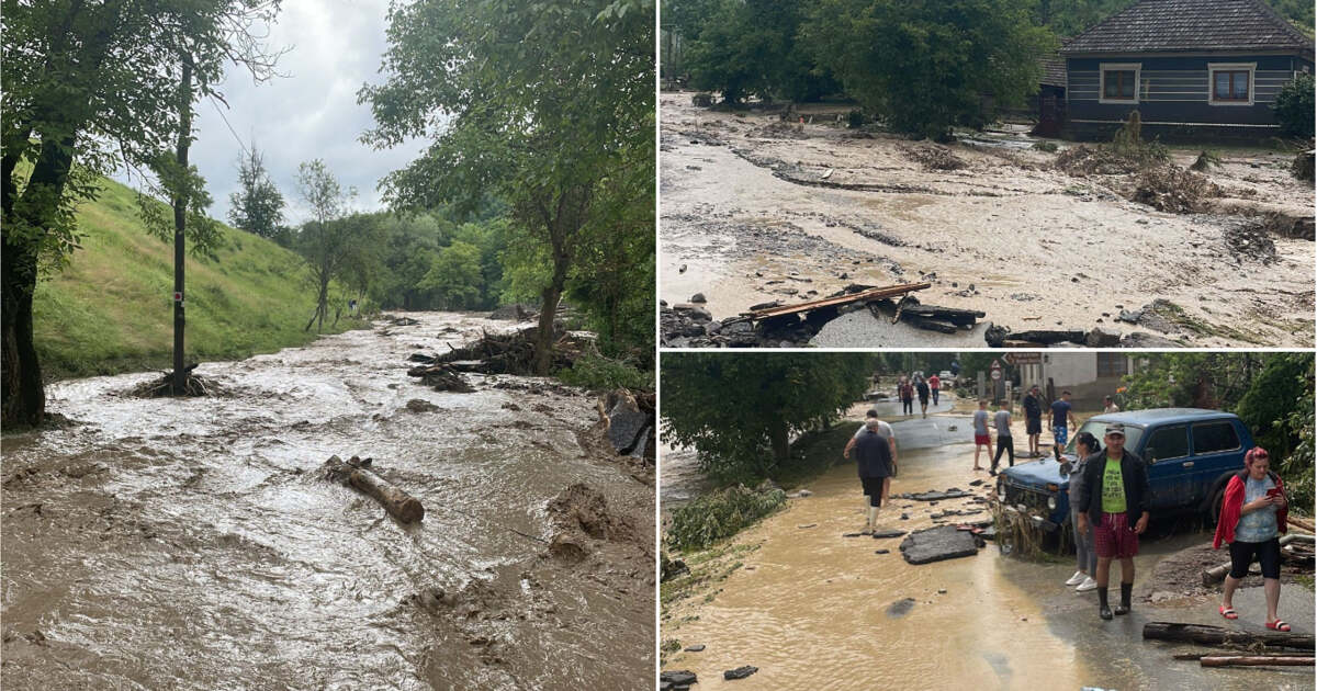 FOTO/VIDEO | Viitura a făcut prăpăd în comuna Brazii. Update: Forțele ...