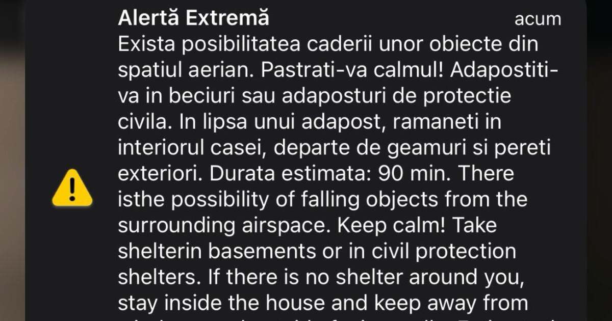 Mesaje RO-ALERT pentru populaţia din apropierea graniţei româno ...