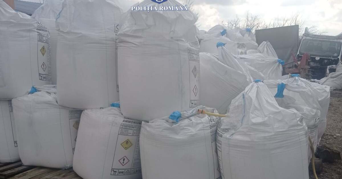 24 de tone de azotat de amoniu depozitat ilegal - ARADON