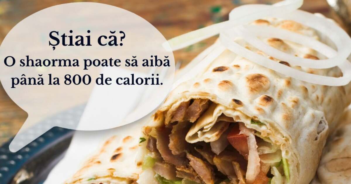 O shaorma poate avea 800 de calorii! - ARADON