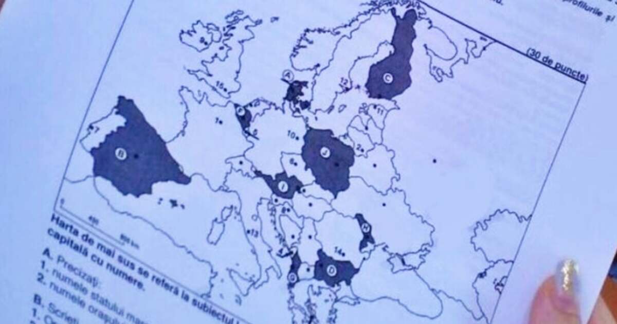 UPDATE. Subiectele la geografie, fotografiate într-o sală de examen ...