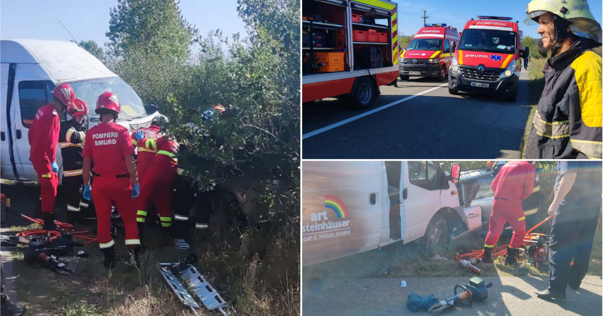 UPDATE. Accident cu două victime, dintre care una în stare gravă, între ...