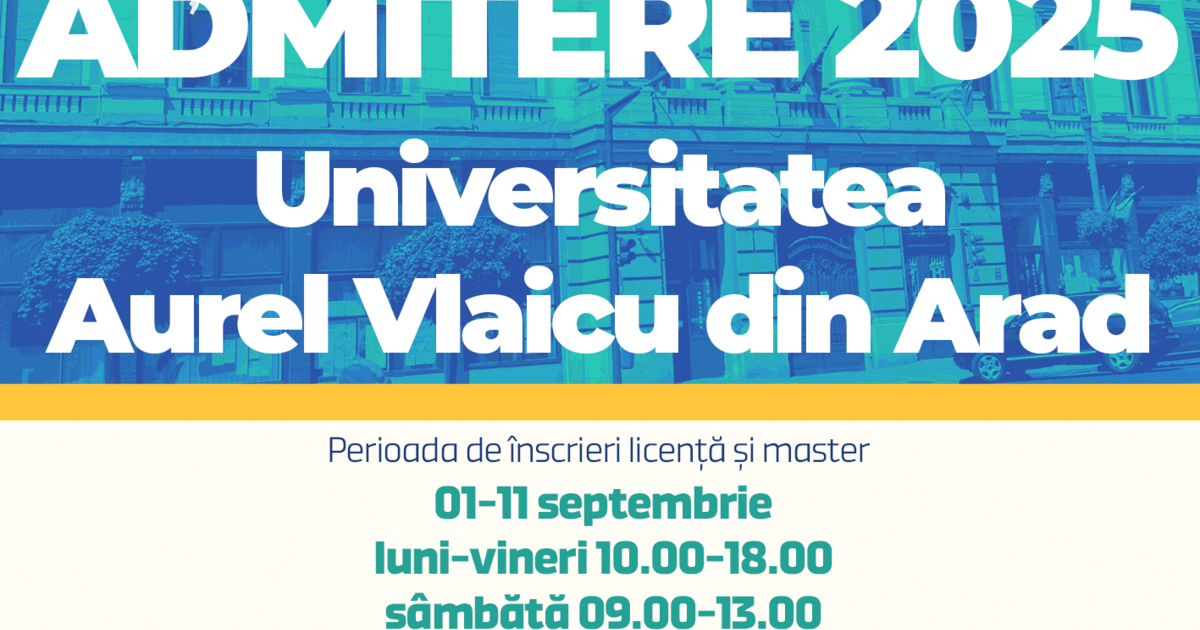 A început admiterea la Universitatea „Aurel Vlaicu” - ARADON