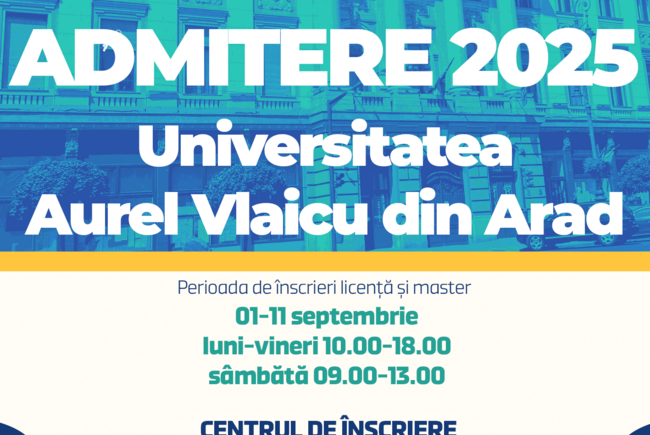 A început admiterea la Universitatea „Aurel Vlaicu” - ARADON